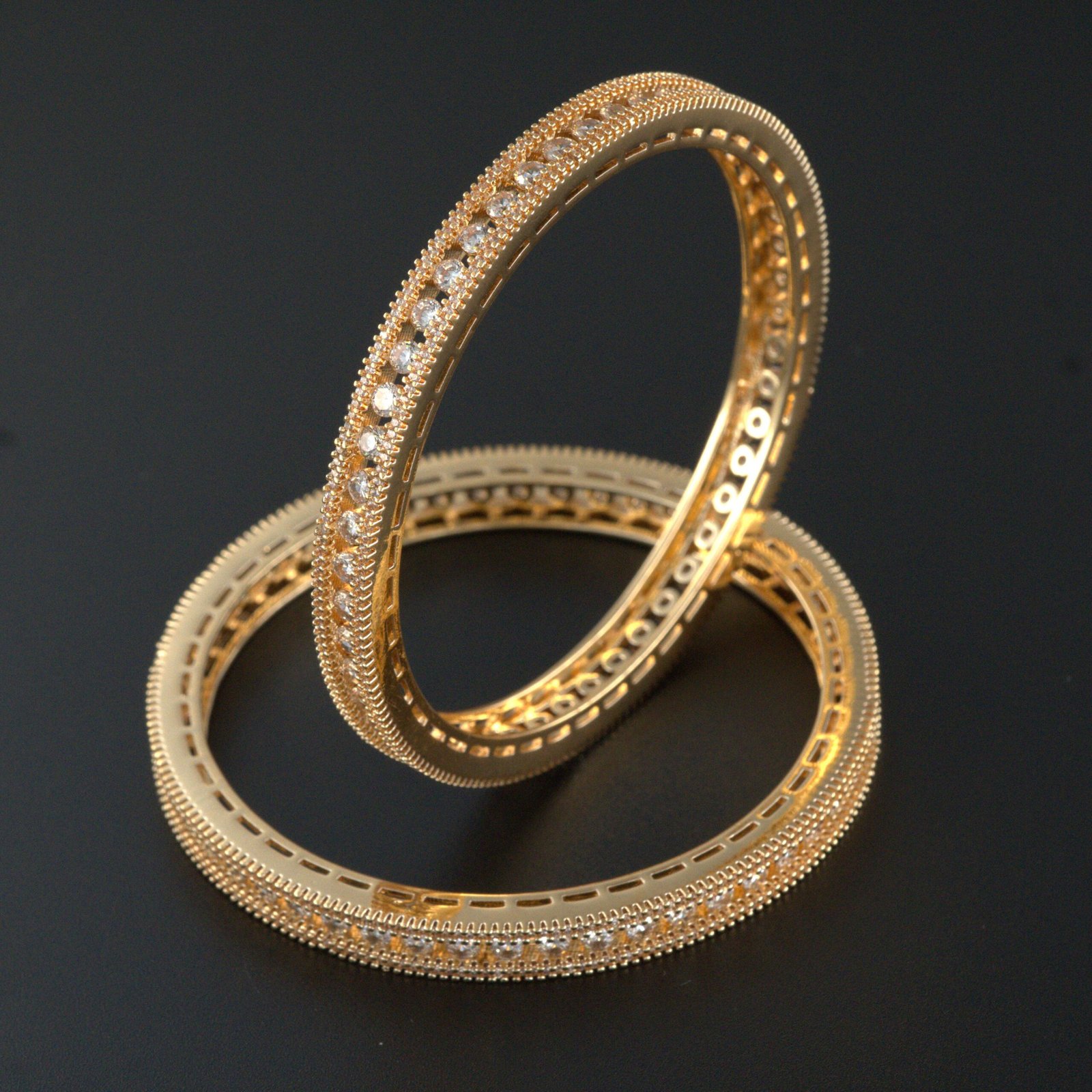 18K Gold Plated Bangle – Handcrafted in Dubai, Tarnish-Proof Finish ...