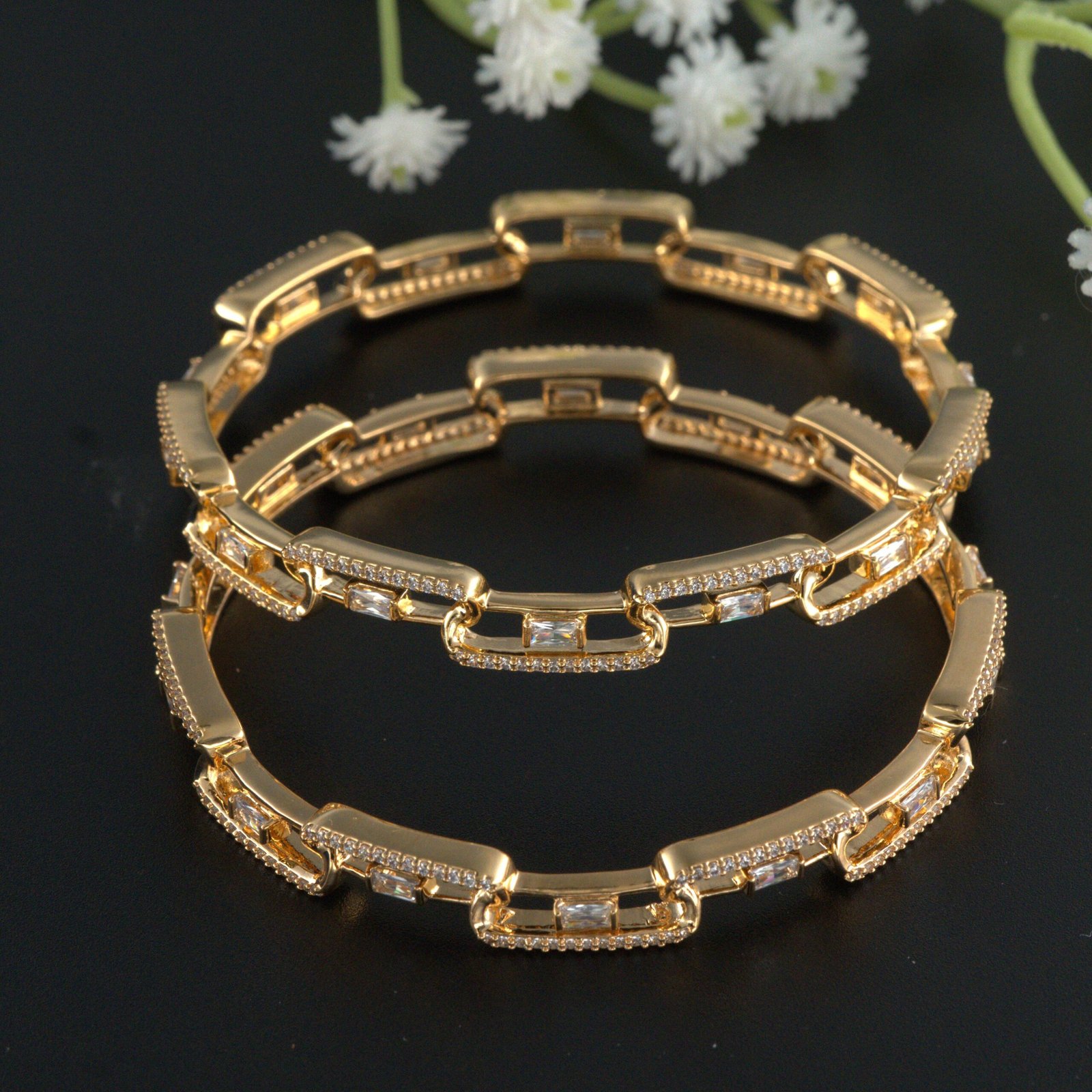 Classy Handmade Bangles, Anti-Tarnish 18k Gold Plated - Pandoras Art ...