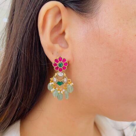 Jadau Earrings/ Invisible Chains - Pandoras Art Jewellery